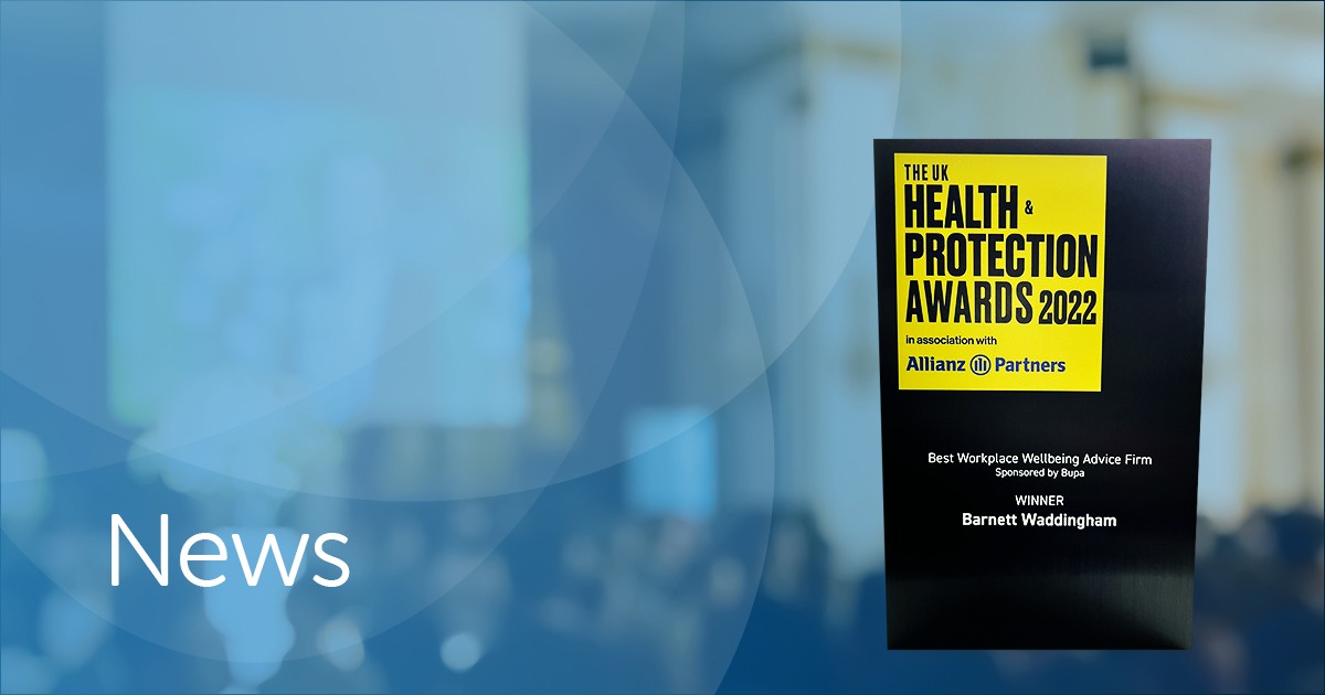 UK Health and Protection Awards win for wellbeing consultancy team ...