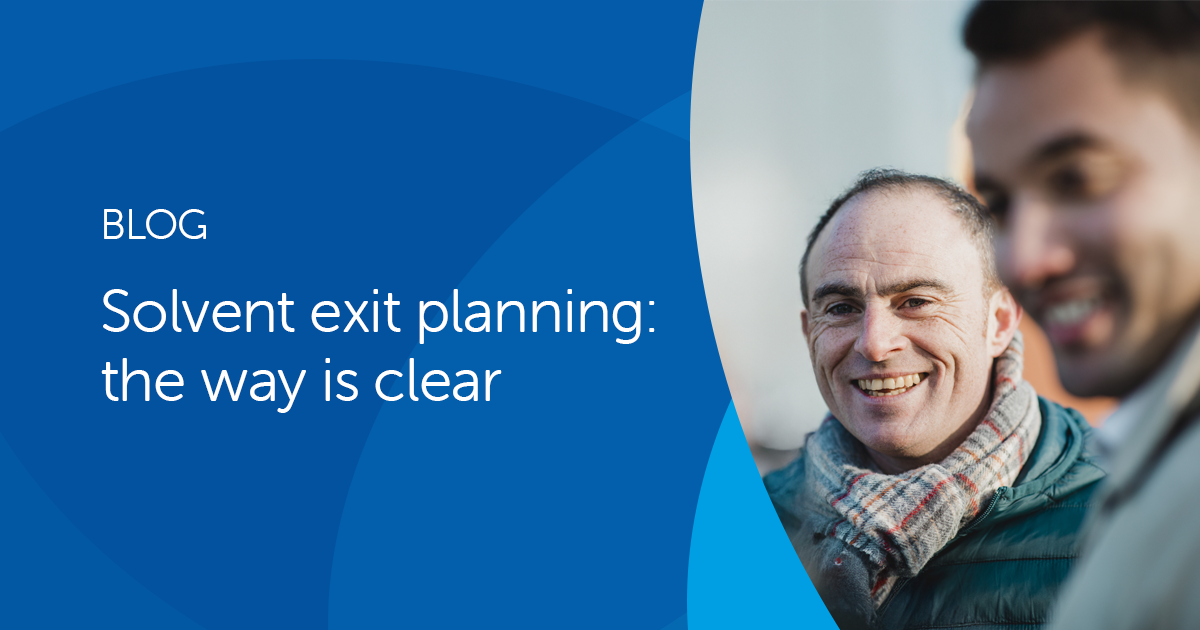 Solvent exit planning: the way is clear - Blog | Barnett Waddingham